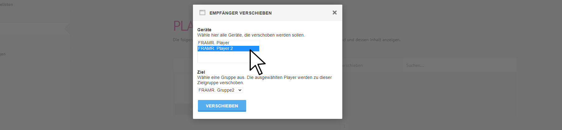 Cockpit settings – FRAMR. Support
