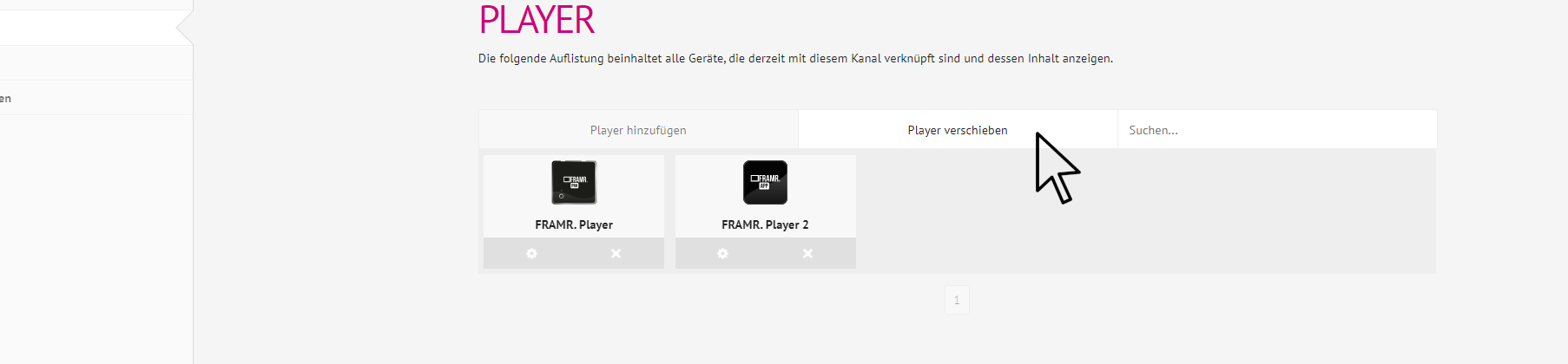 Cockpit settings – FRAMR. Support